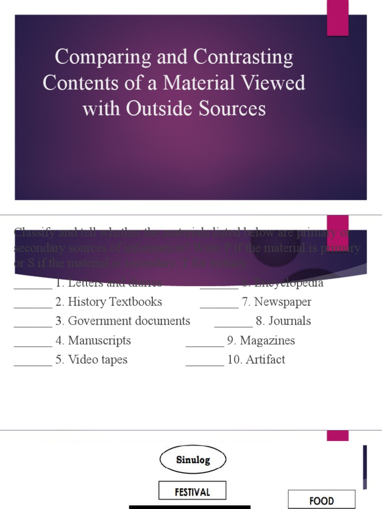 Comparing and Contrasting | PDF | Information | Accessibility