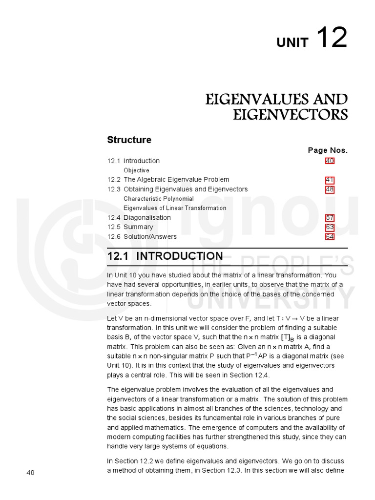 Finding Eigenvalues and Eigenvectors | PDF | Eigenvalues And Eigenvectors | Matrix (Mathematics)