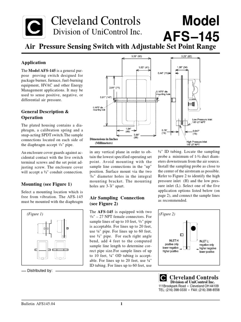 Afs 145 | PDF | Pipe (Fluid Conveyance) | Switch
