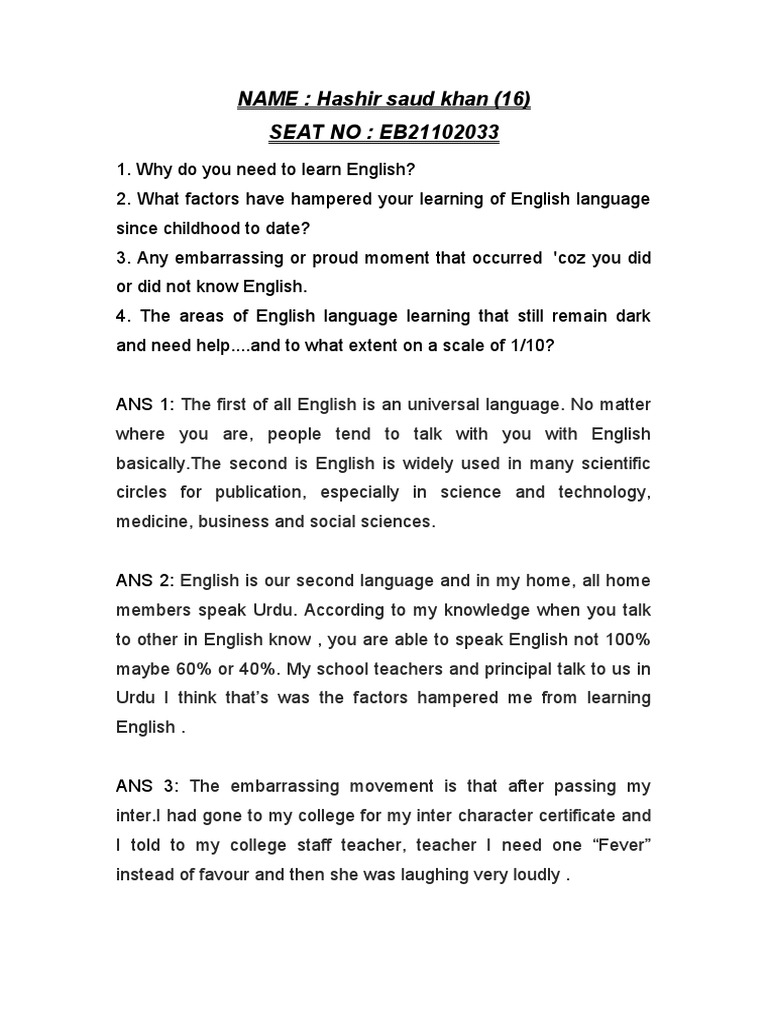 Hashir Saud Khan (16) EB21102033 | PDF