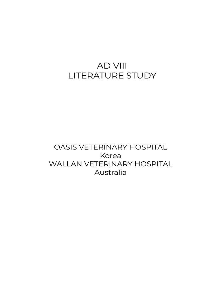 Literature Study of Vertinary Hospital | PDF