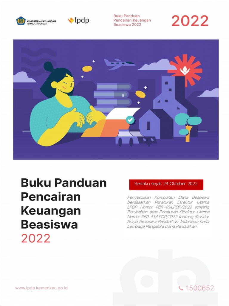 Buku Panduan Pencairan Keuangan Beasiswa Pendidikan Indonesia LPDP 2022 | PDF