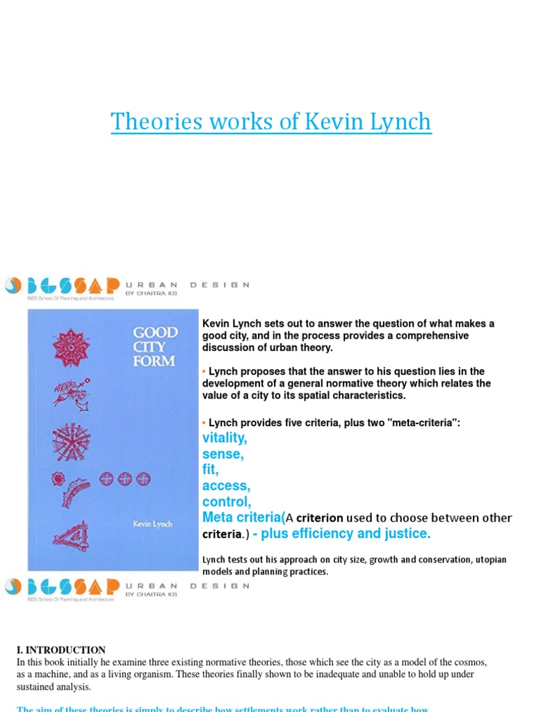 Kevin Lynch's Urban Theory Insights | PDF | Perception | Senses
