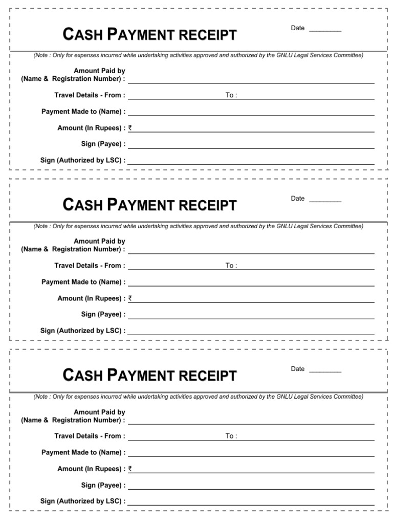 Cash Payment Receipt | PDF