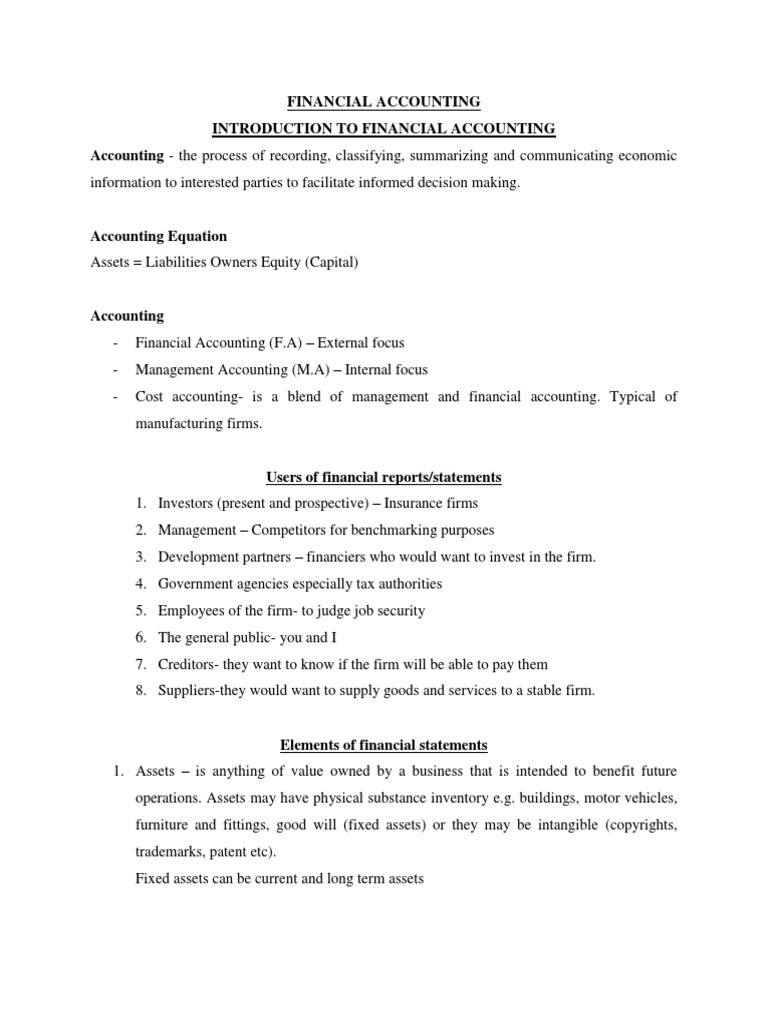 Rac 101 - Introduction To Financial Accounting | PDF | Financial ...