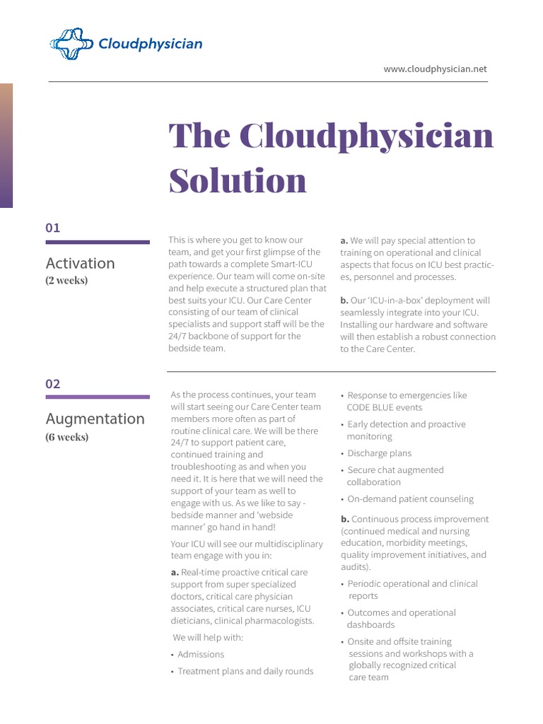 Smart ICU Solutions by Cloudphysician | PDF | Intensive Care Unit ...