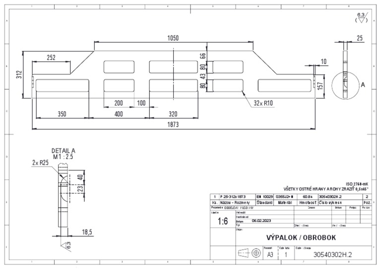 Výpalok / Obrobok: ISO 2768-mK Všetky Ostré Hrany A Rohy Zraziť 0,5X45 ...