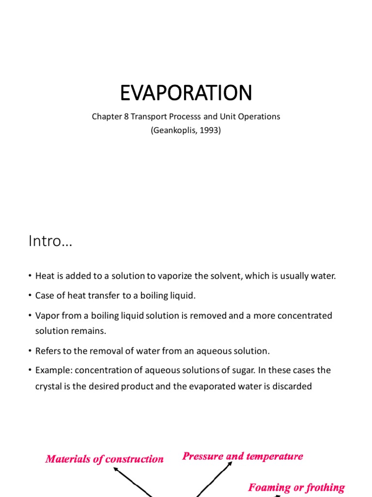 Evaporation | PDF | Evaporation | Heat Transfer