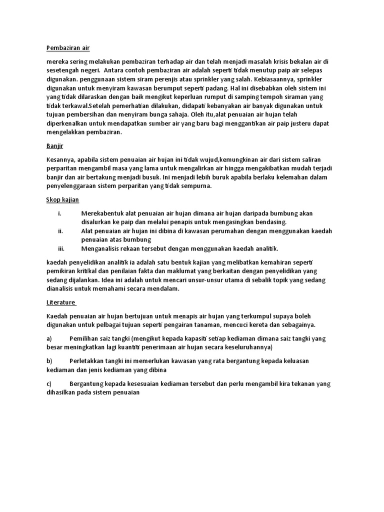 Pembaziran Air | PDF