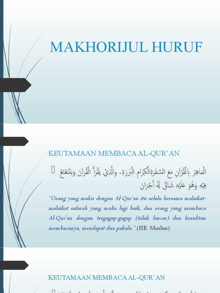 Makhorijul Huruf | PDF
