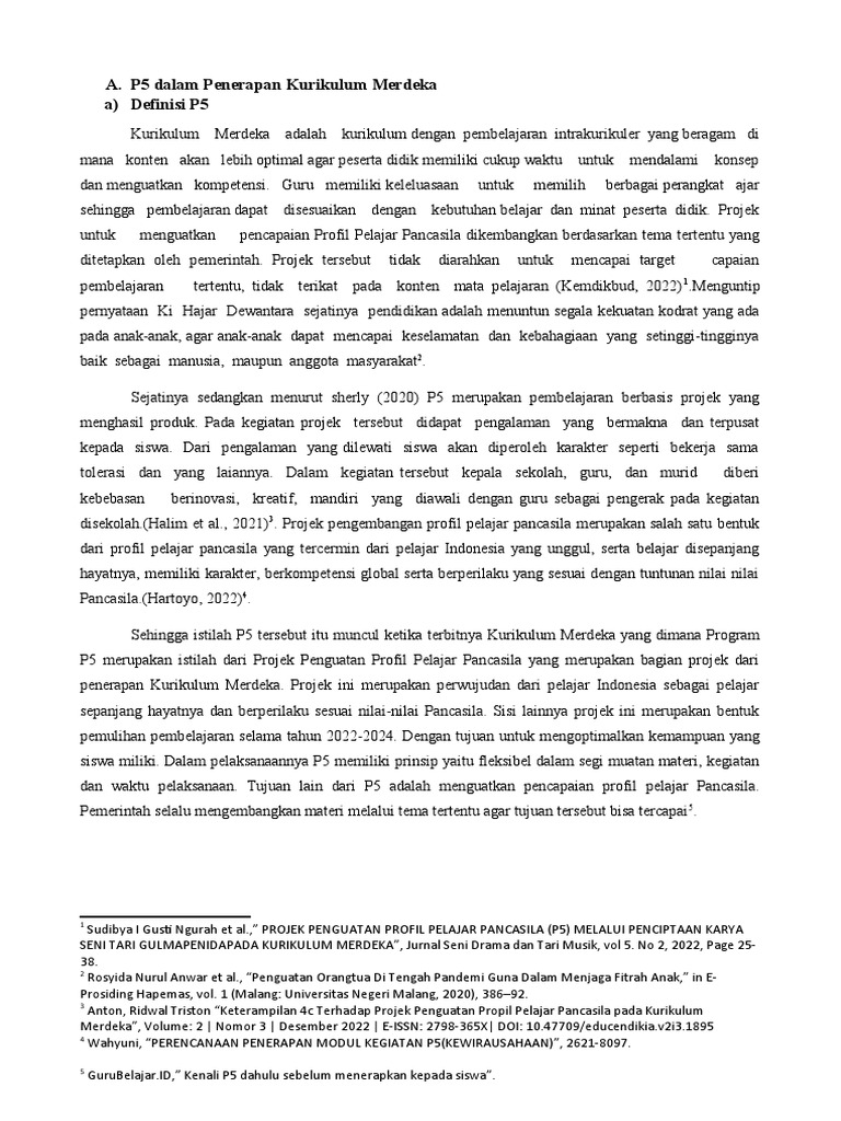 Definisi P5 | PDF