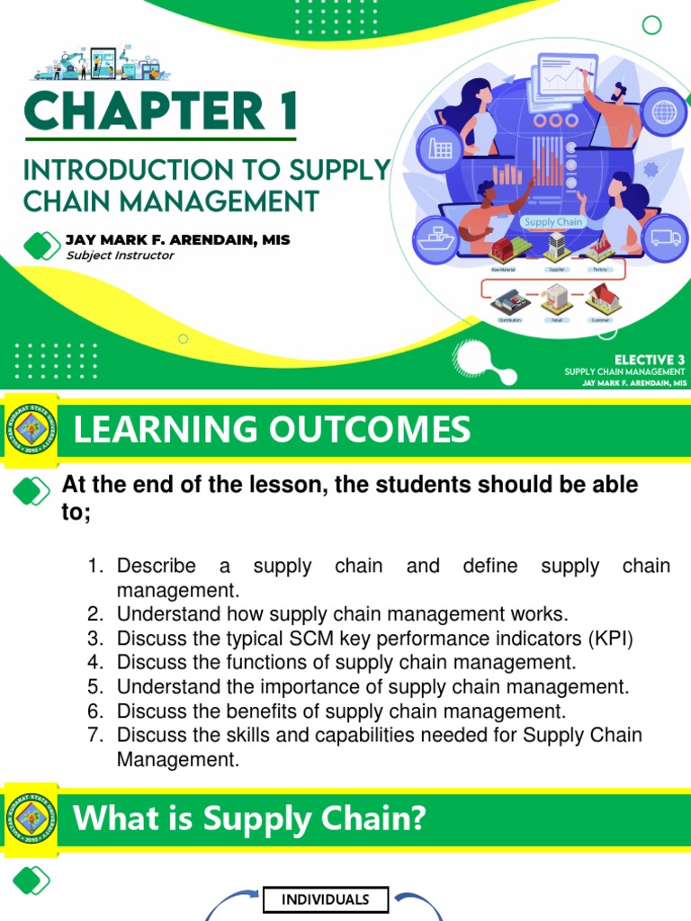 Chapter 1 - Introduction To Supply Chain Management | PDF | Supply ...