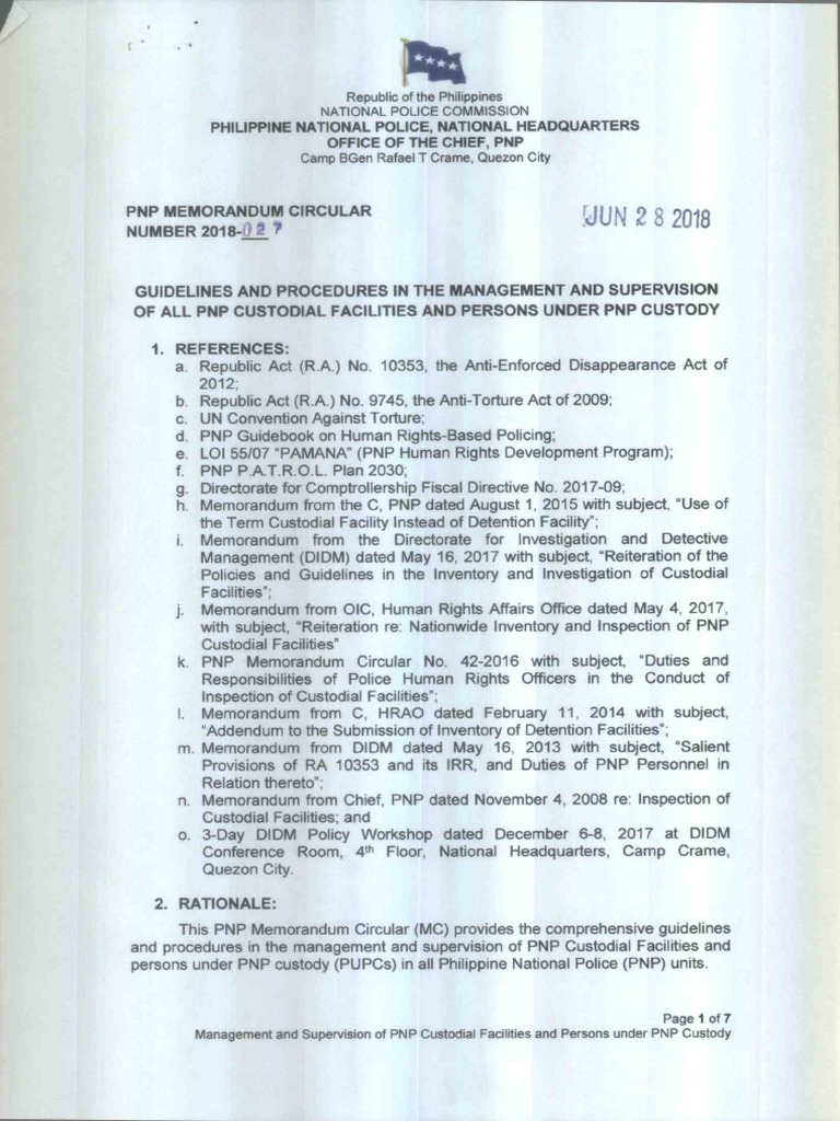 MC No. 2018-027 Guidelines and Procedures in The Management and ...