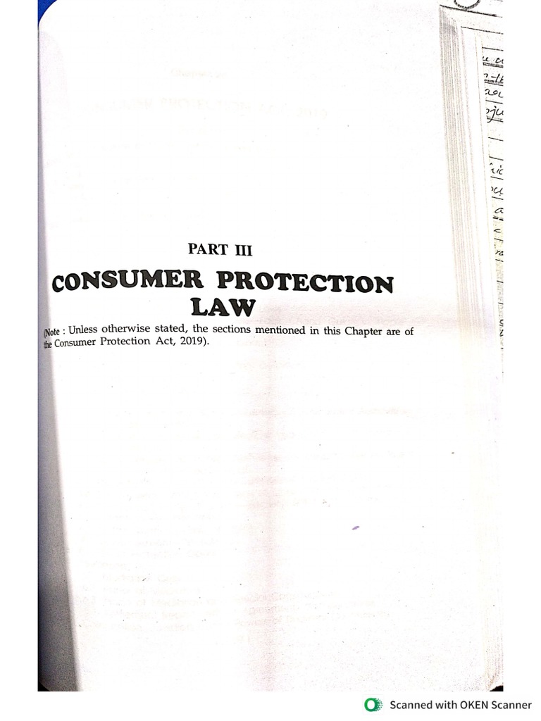 Consumer Protection Act Part 1 | PDF