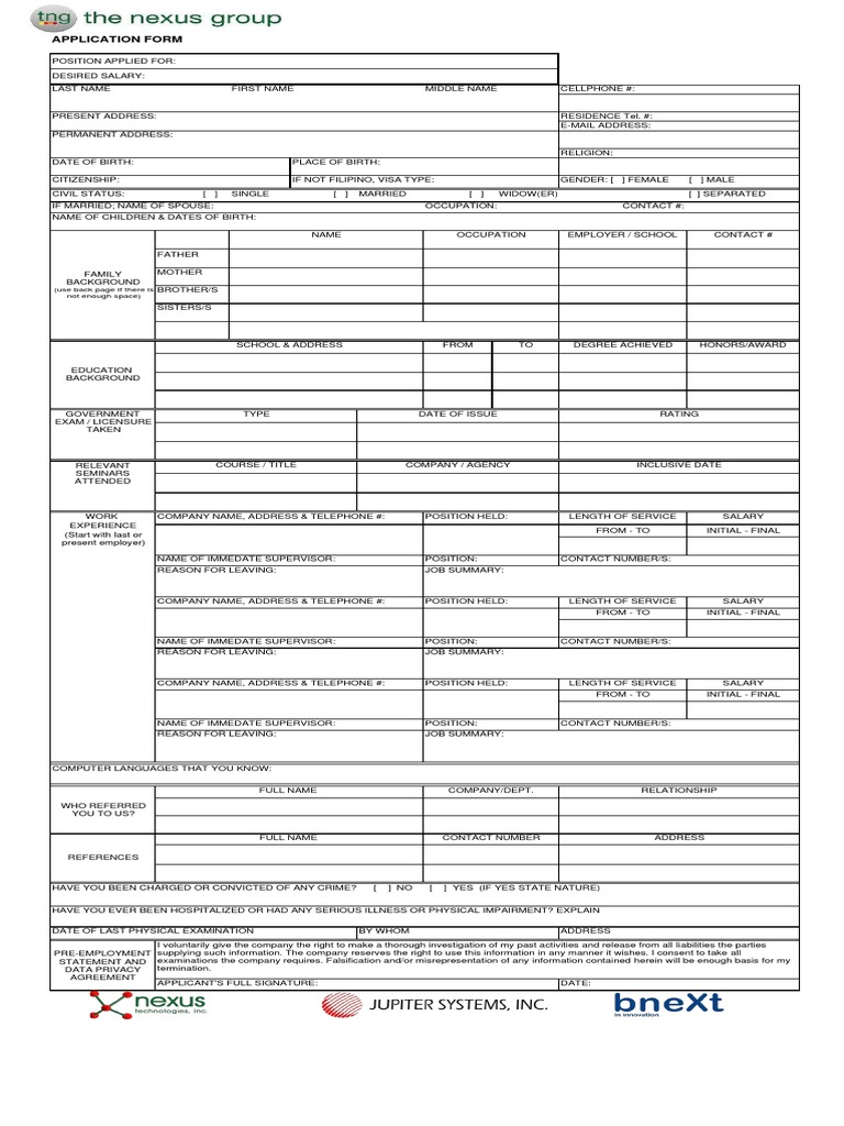TNG Application Form.V2 | PDF