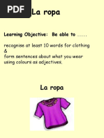 La Ropa en Espanol 30 Nombres de Prendas de Vestir Imprimible | PDF