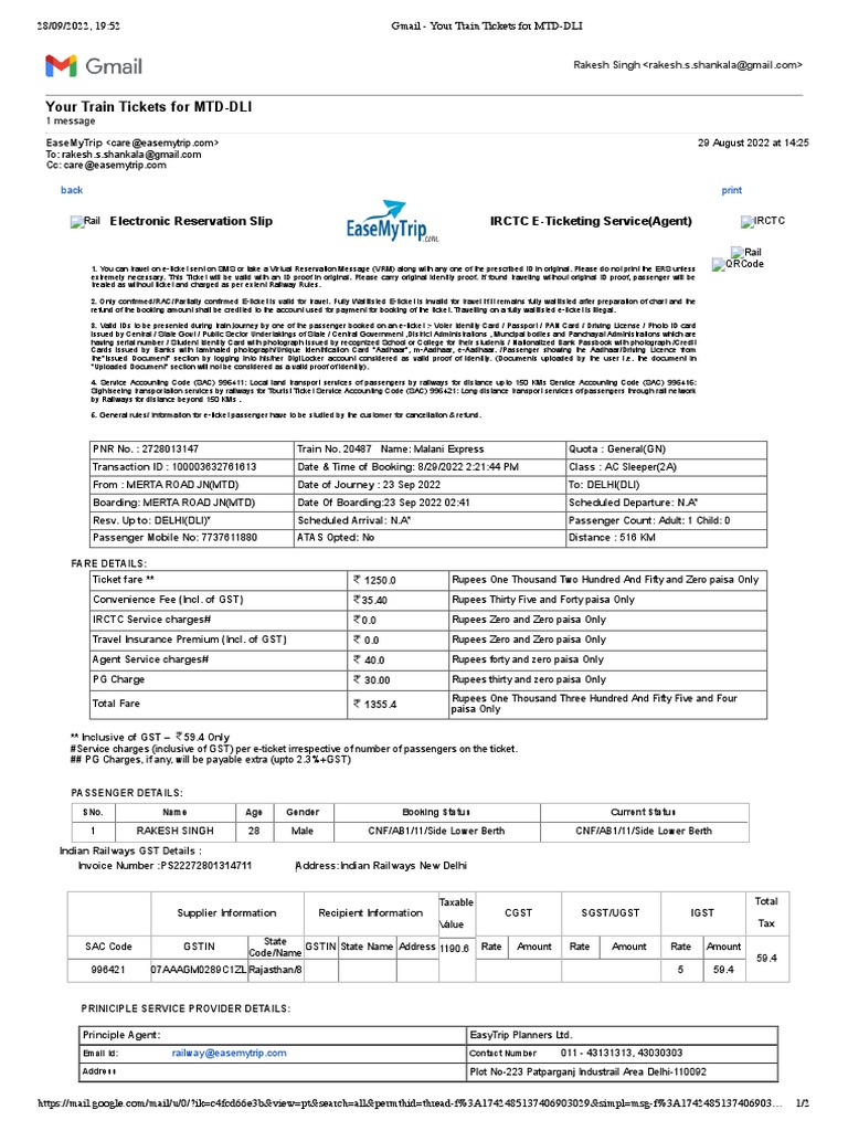 MTD-DLI Ticket | PDF | Identity Document | Transport