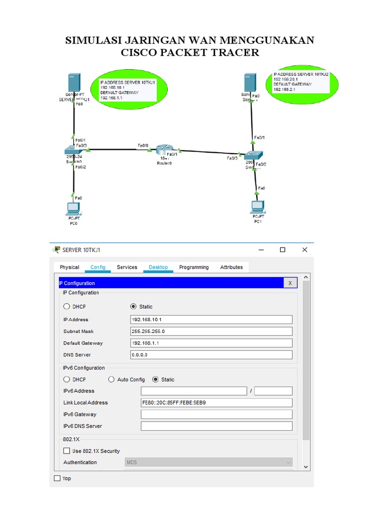 SIMULASI JARINGAN WAN MENGGUNddeeAKAN CISCO PACKET TRACER Y | PDF ...