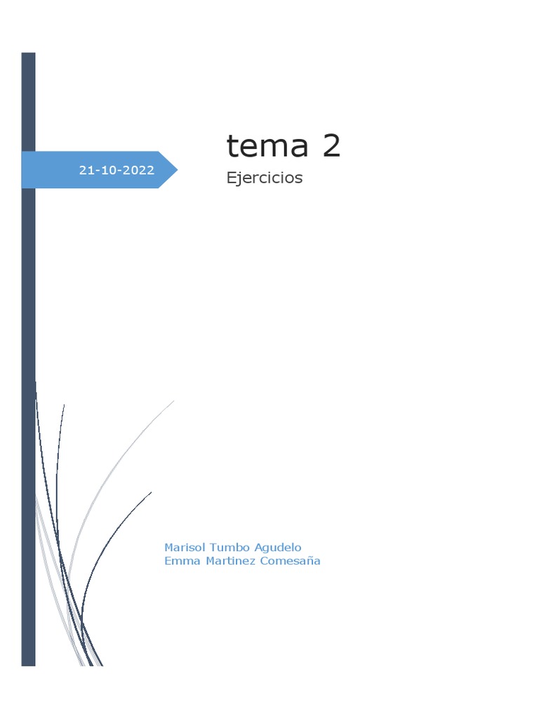Ejercicio Tema 2. | PDF