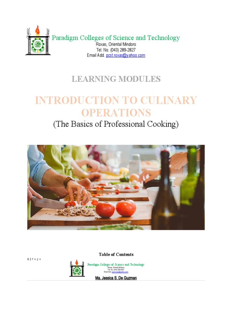 Basics of Professional Kitchen Organization | PDF | Food Safety | Kitchen