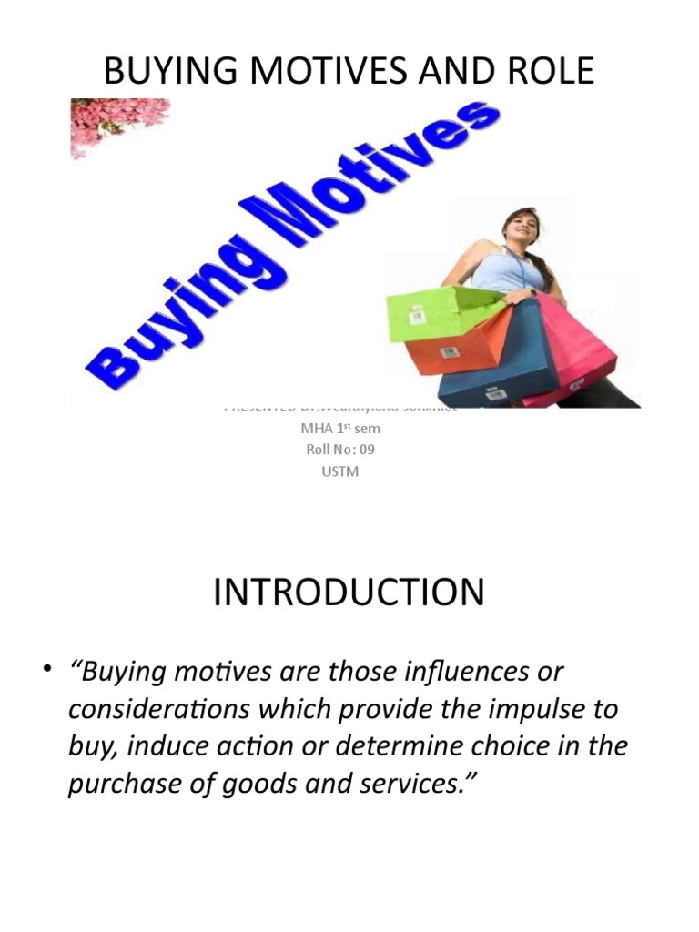Understanding Buying Motives in Marketing | PDF | Motivational | Motivation