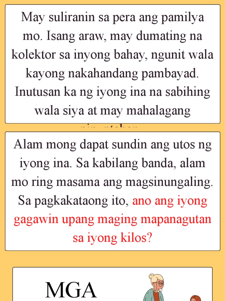 Mga Kilos Na Dapat Panagutan | PDF