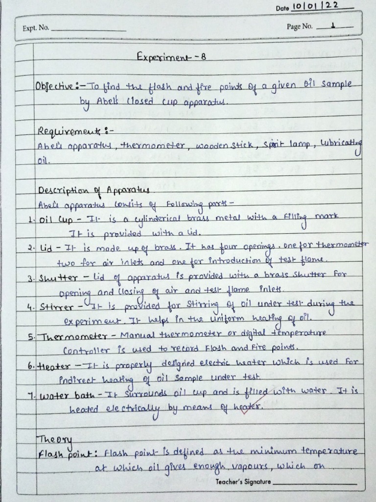Chemistry Practical Sem 1 | PDF