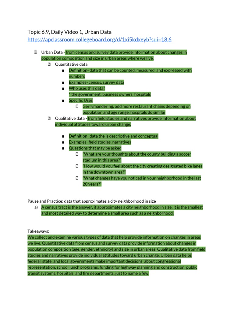 Topic 6.9 Video | PDF