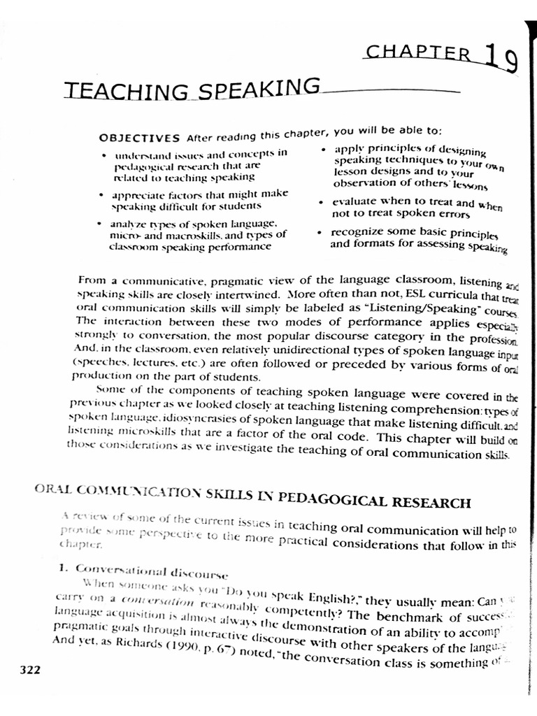 Brown (2007) - Teaching Speaking | PDF