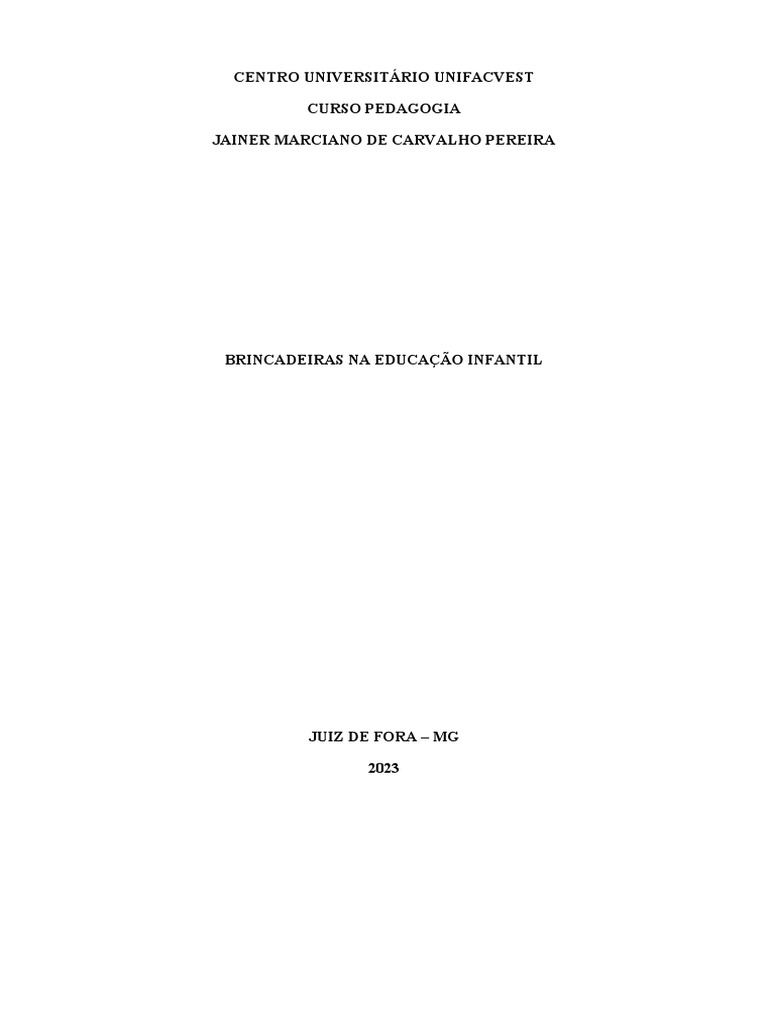 TCC - Jainer 02 | PDF | Aprendizado | Alfabetização