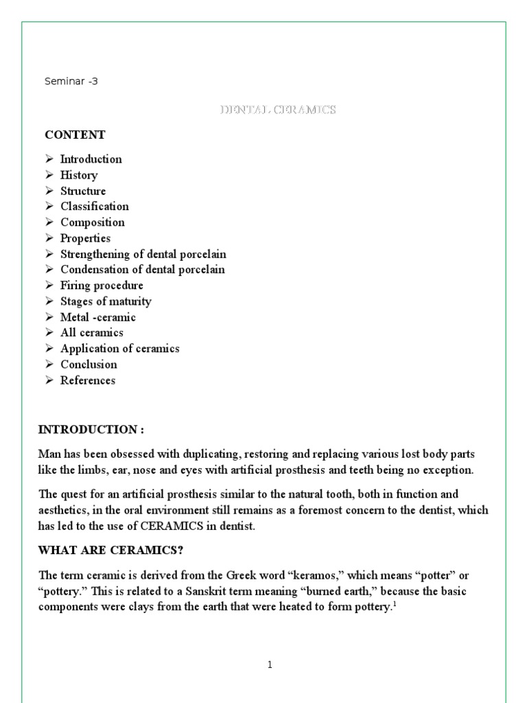 Dental Ceramics | PDF | Glasses | Silicon Dioxide