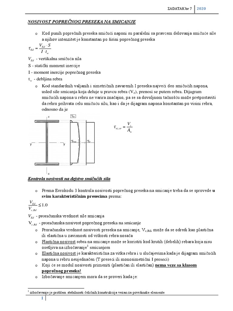 7 - Zadatak br7 - Savijanje I Smicanje | PDF