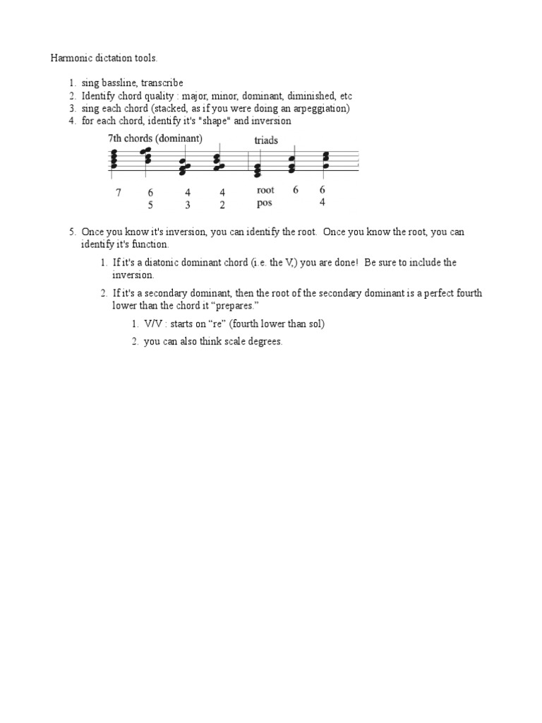 Tools For Harmonic Dictation | PDF