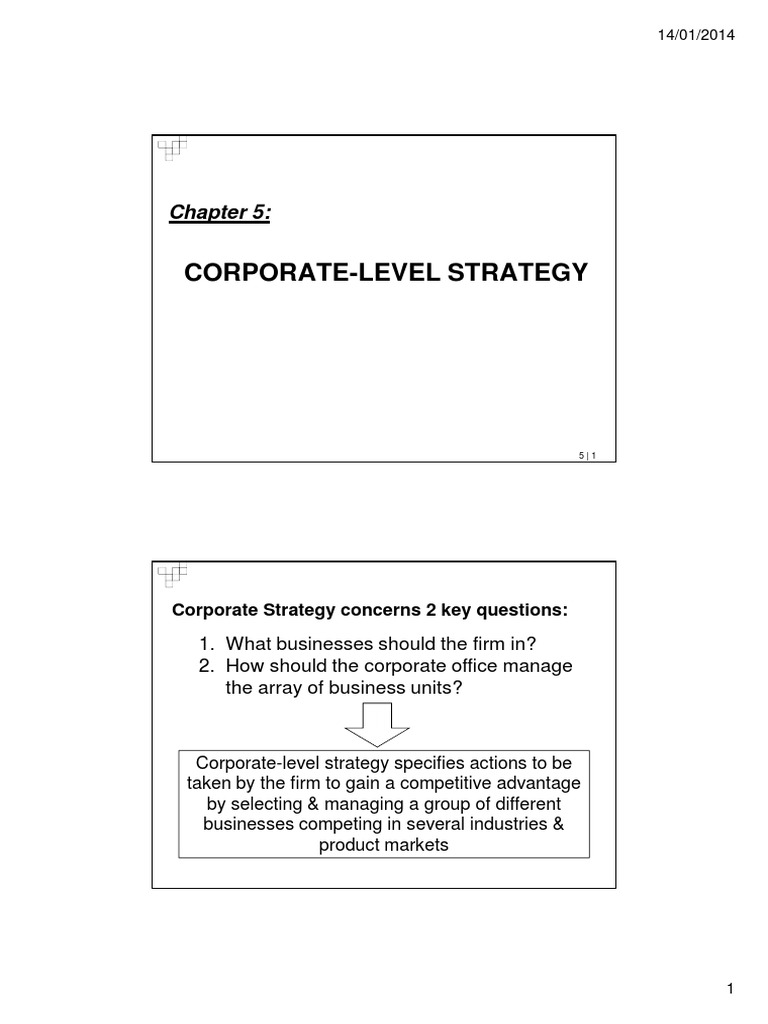 Handout For Students - Chapter 5 - Compatibility Mode | PDF | Strategic ...