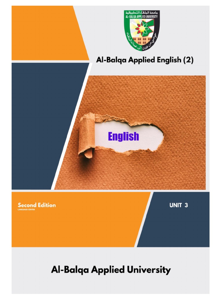 Applied English 2 - Unit Three | PDF | Verb | Perfect (Grammar)