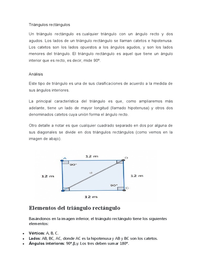 Triángulos rectángulos | PDF | Triángulo | Rectángulo