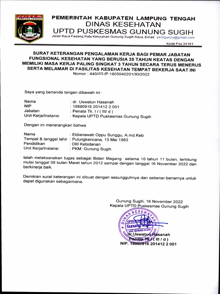 Surat Rekomendasi & SK | PDF