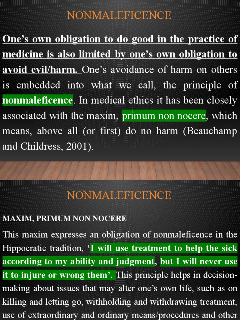 Non Maleficence | PDF | Applied Philosophy | Social Ethics