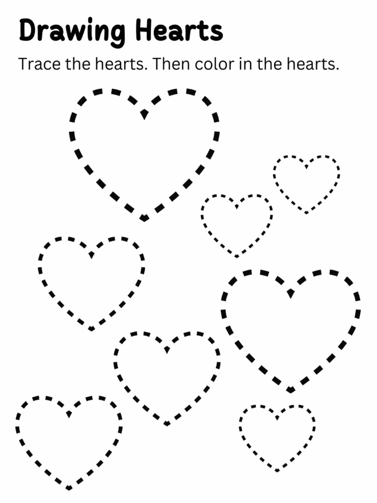 Drawinghearts Worksheet | PDF