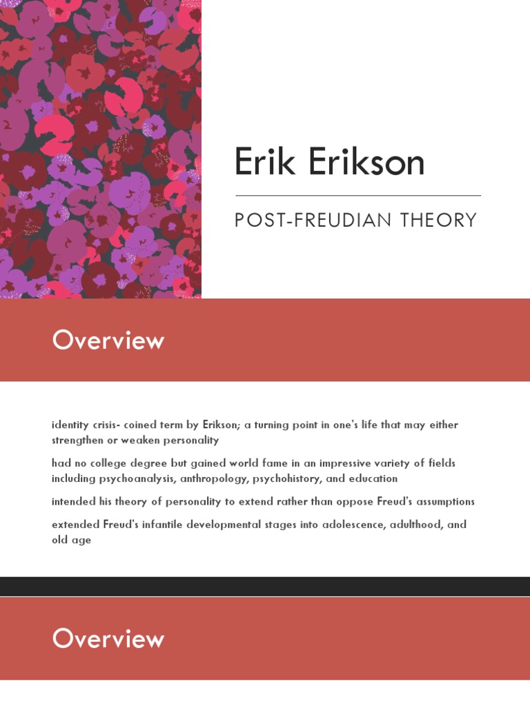 Erik Erikson - Post-Freudian Theory | PDF | Adolescence | Identity (Social Science)
