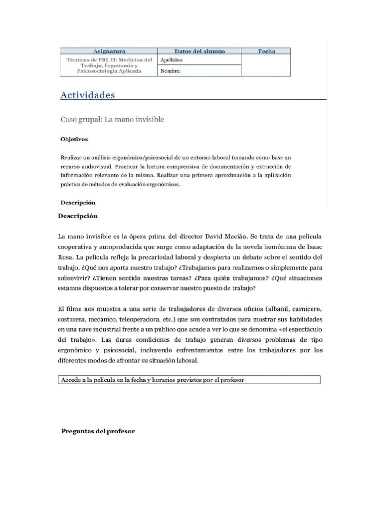 La Mano Invisible | PDF