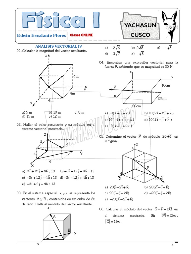 Analisis Vectorial IV | PDF | Vector Euclidiano | Álgebra abstracta
