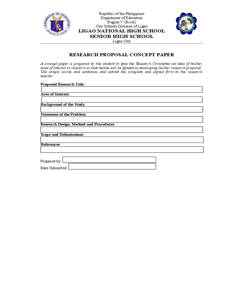 Concept Paper Form PR2 | PDF