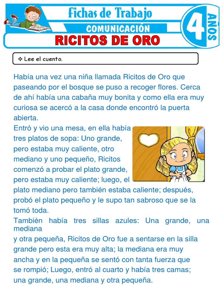 Ricitos de Oro para Ninos de 4 Anos | PDF