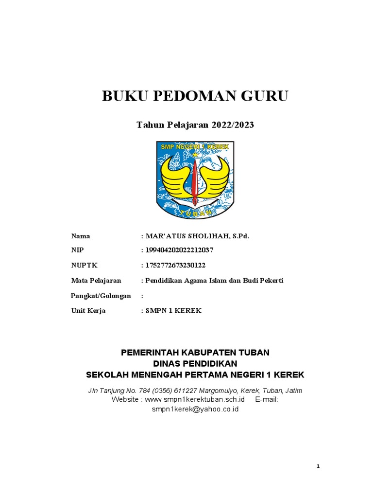 Buku Pedoman Guru 2022-2023 Kls 8 Pendidikan Agama Islam | PDF