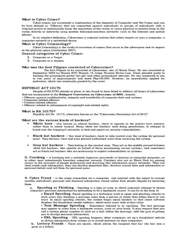 What Is Cyber Crime | PDF | Phishing | Security Hacker