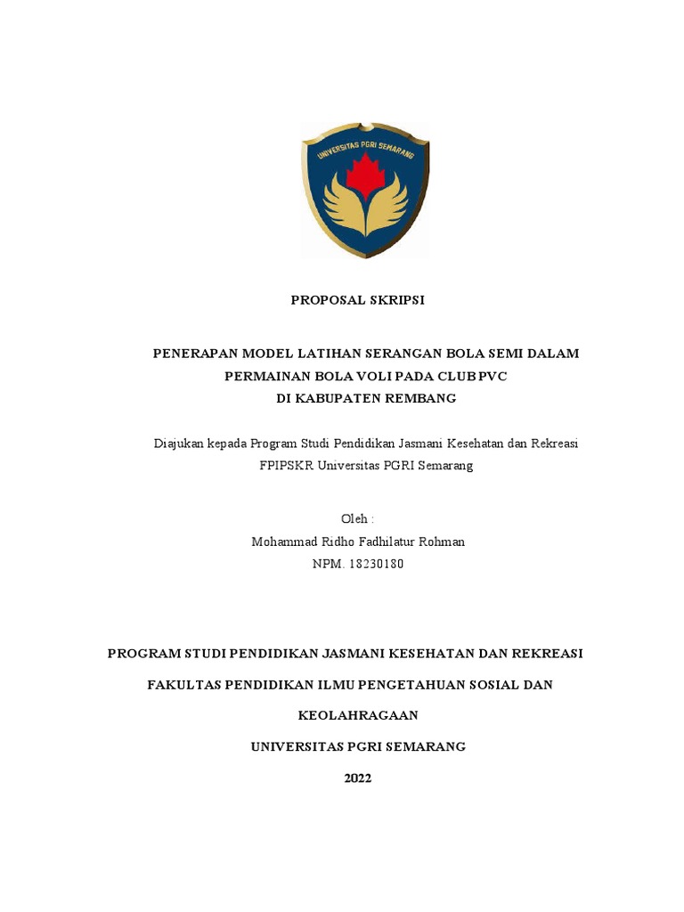 Revisi Proposal Skripsi Ridho | PDF