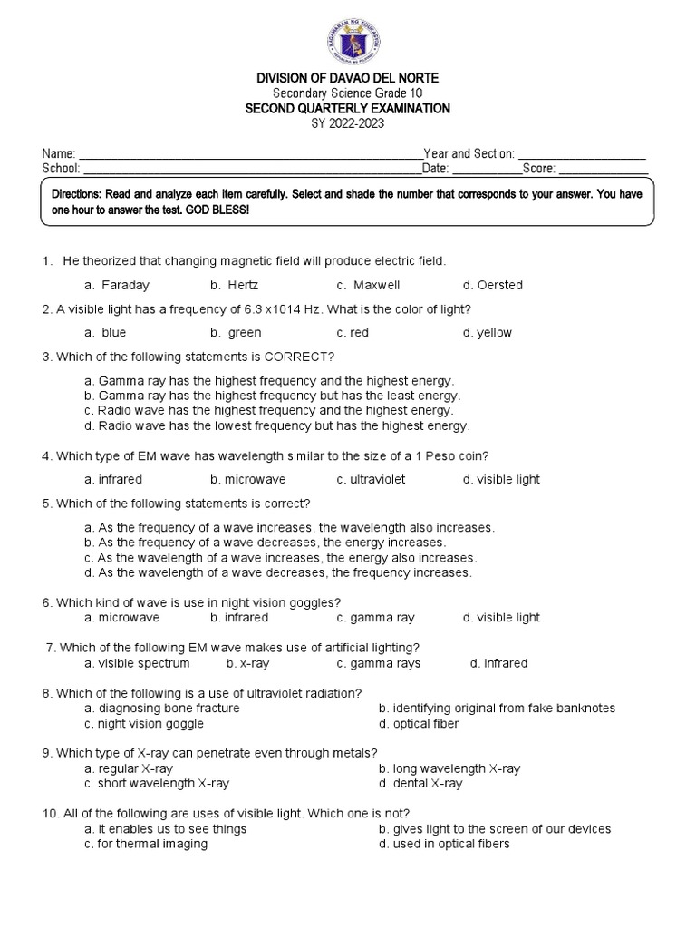 Science 10 | PDF | Mirror | Electromagnetic Spectrum