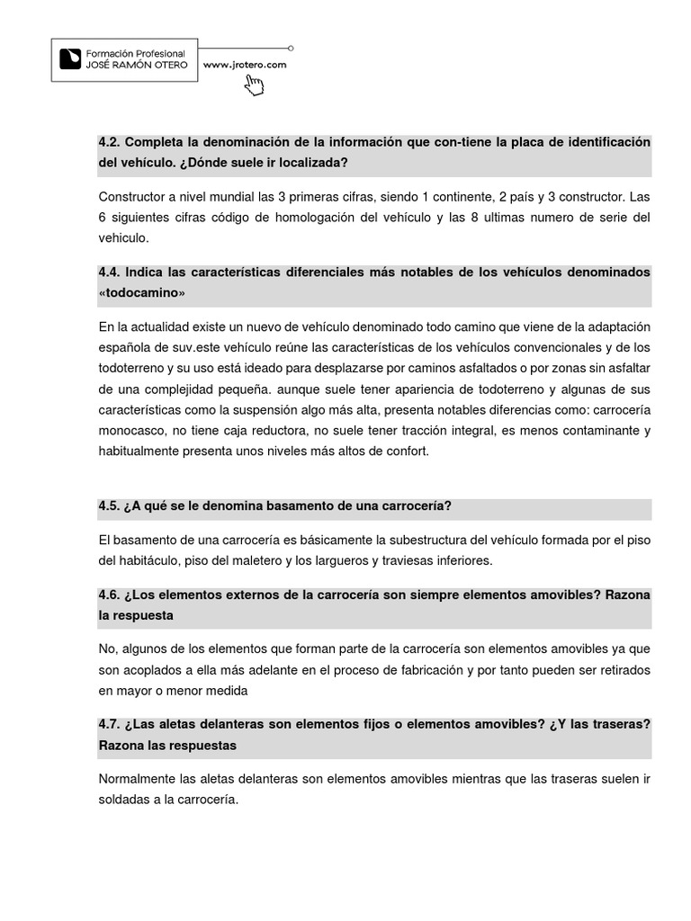 Tema 4 Preguntas Examen | PDF | Transporte | Vehículos