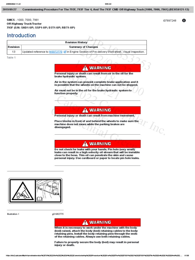 Commissioning Procedure For The 793F, 793F Tier 4, and The 793F CMD Off ...
